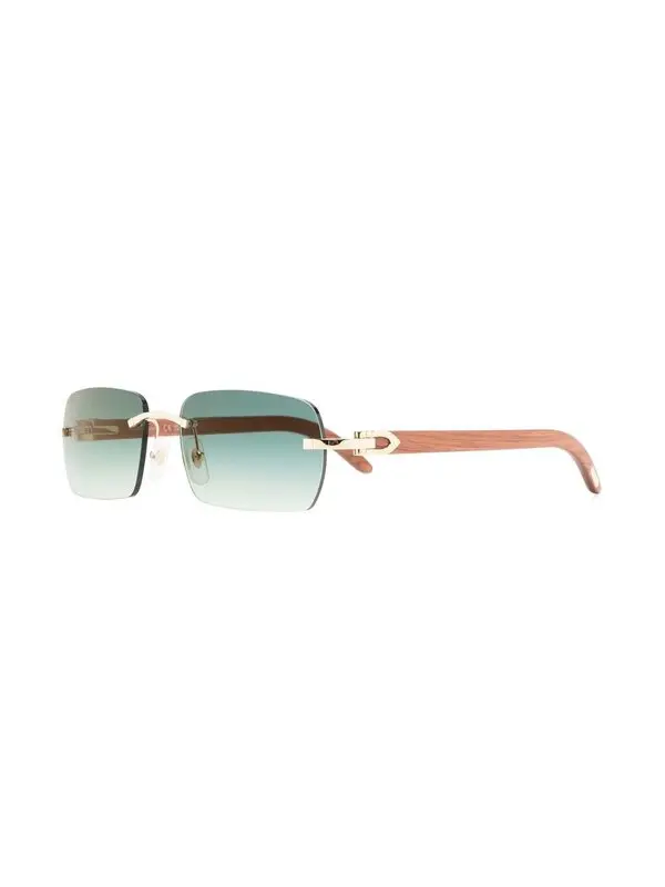 CARTIER Rectangle-frame Sunglasses