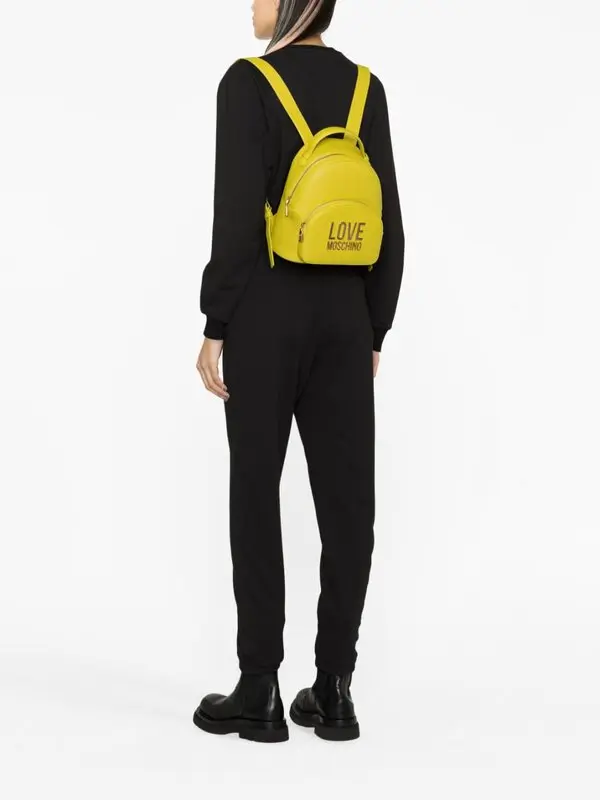 Moschino Logo-plaque Zip Backpack