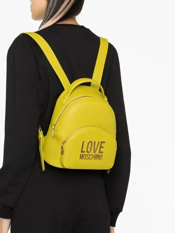 Moschino Logo-plaque Zip Backpack