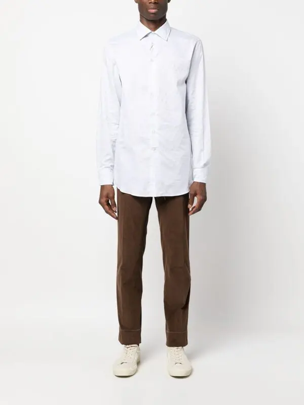 Etro Patterned-jacquard Cotton Shirt