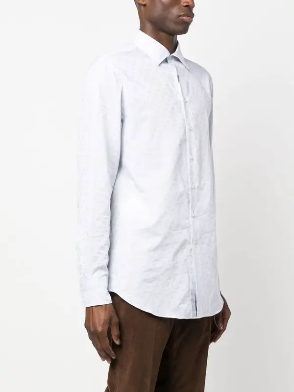Etro Patterned-jacquard Cotton Shirt