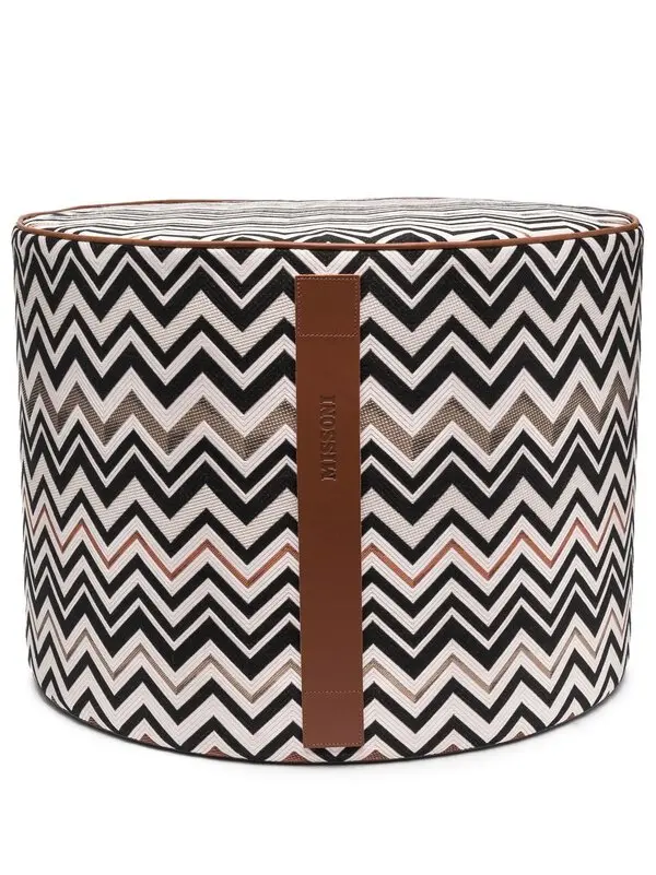 Missoni Belfast Zig-zag Pouf - Neutrals