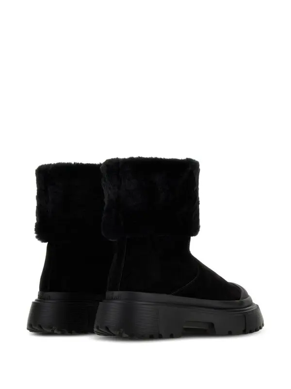 Hogan Faux-fur Lined Suede Boots