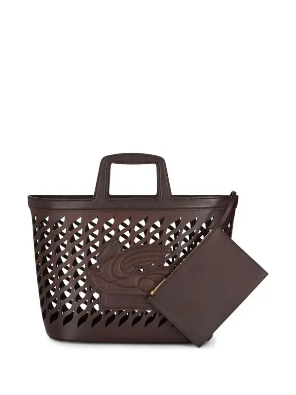 Etro Pegaso-motif Laser-cut Tote