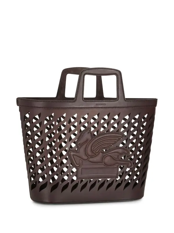 Etro Pegaso-motif Laser-cut Tote