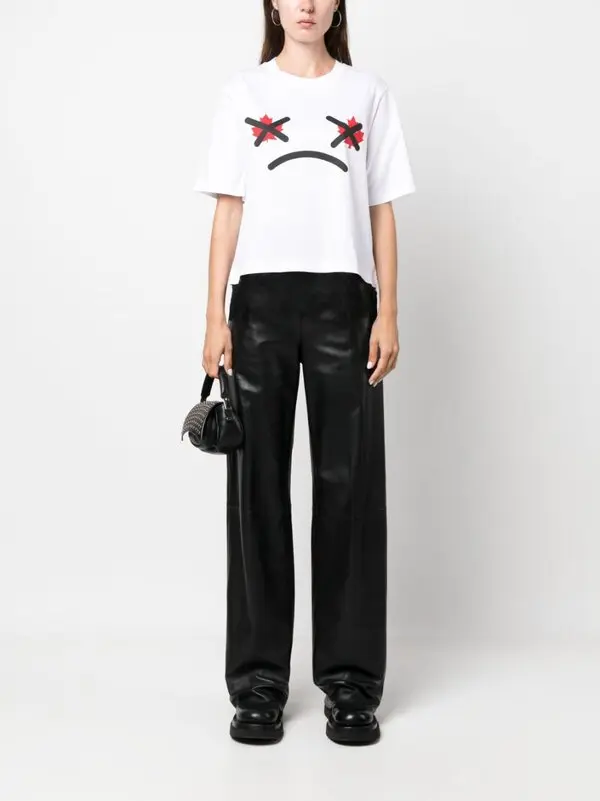 Dsquared2 Lace-trim Graphic T-shirt - White