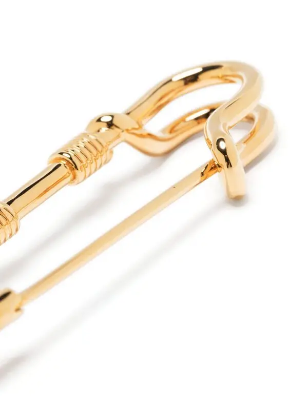 Versace Safety-pin Medusa Brooch - Gold