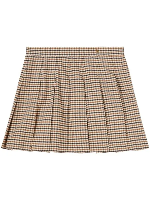 Palm Angels Check-patterned Miniskirt