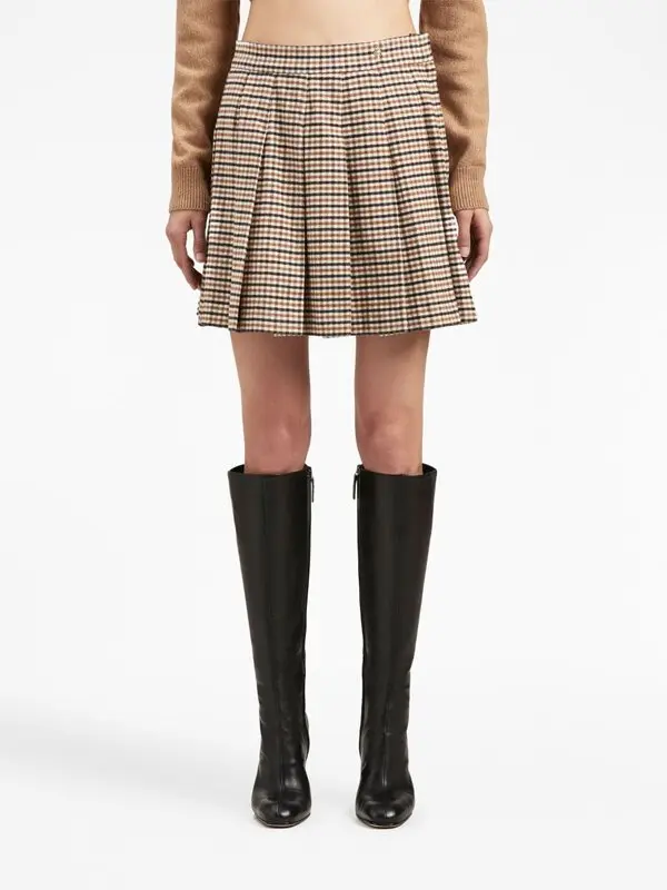 Palm Angels Check-patterned Miniskirt