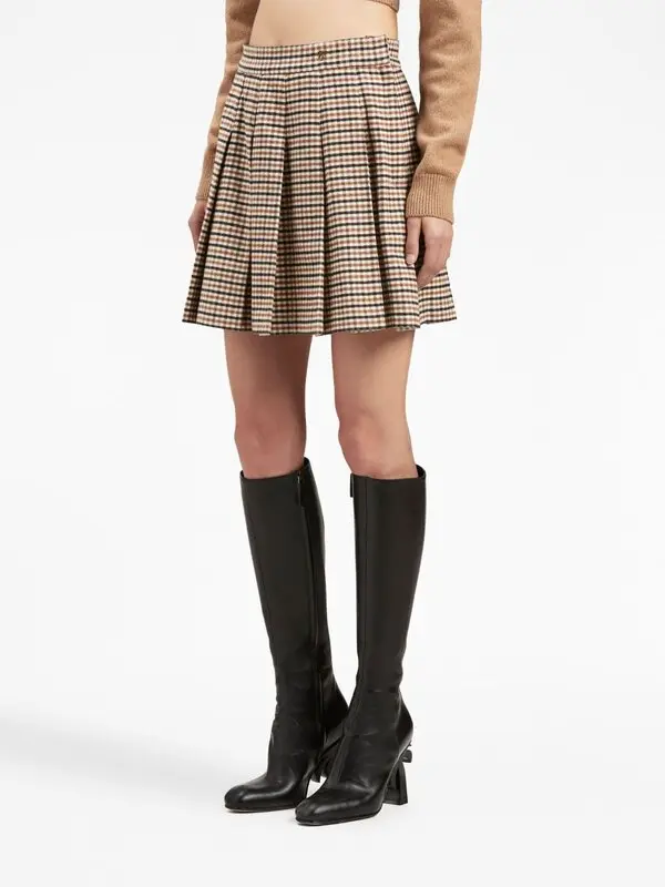 Palm Angels Check-patterned Miniskirt