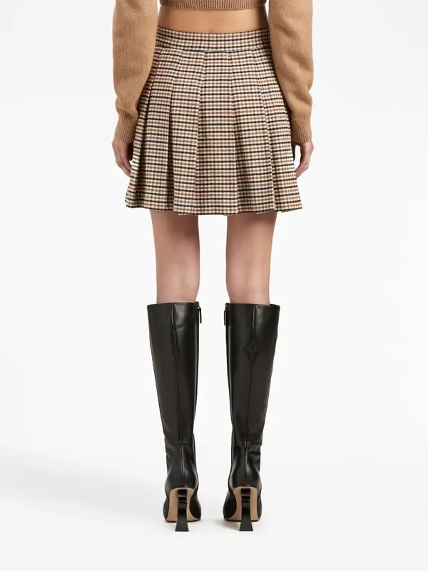 Palm Angels Check-patterned Miniskirt