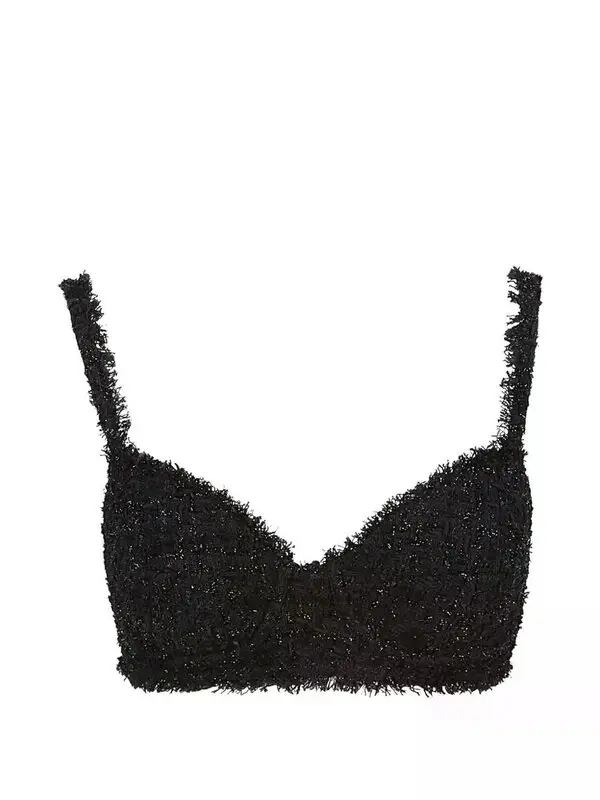 Balenciaga Bustier-style Tweed Crop Top