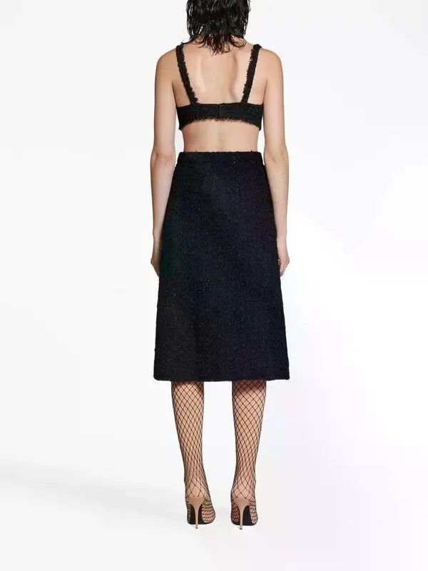 Balenciaga Bustier-style Tweed Crop Top