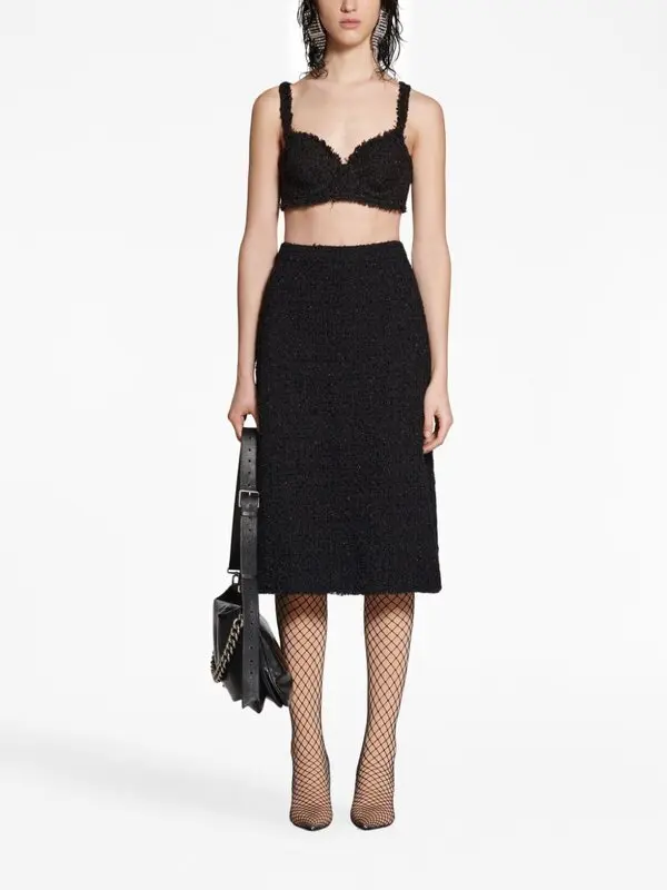 Balenciaga Bustier Tweed Cropped Top