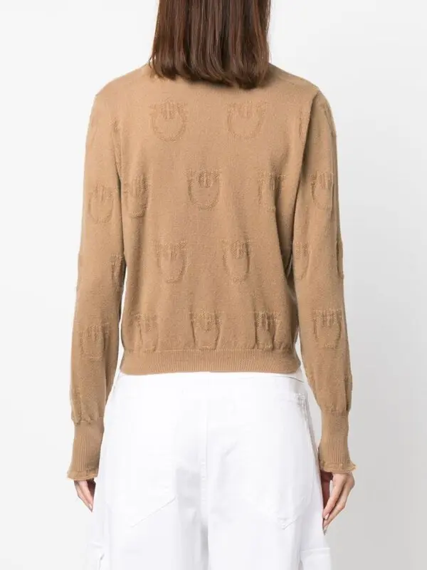 Pinko Logo-debossed Cashmere Top
