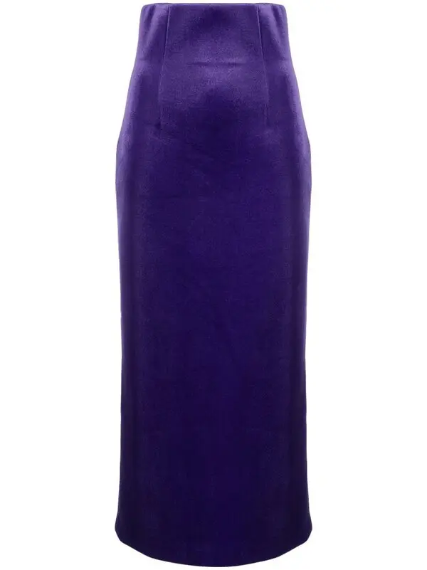 Philosophy Di Lorenzo Serafini Velvet Midi Pencil Skirt