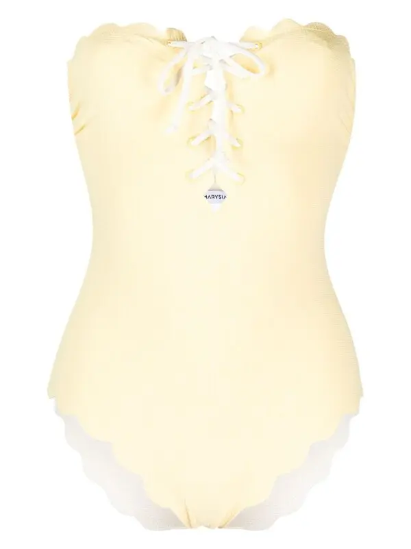 Marysia Chesapeake Lace-up Swimsuit - Yellow