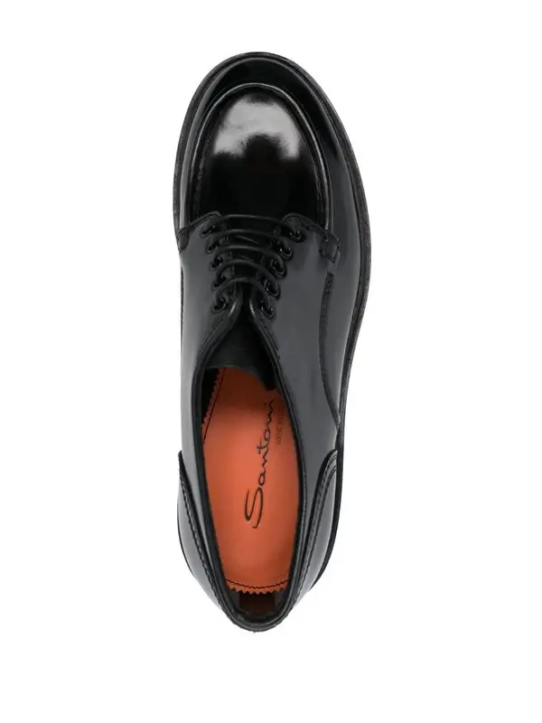 Santoni 40mm Patent Leather Derby Shoes