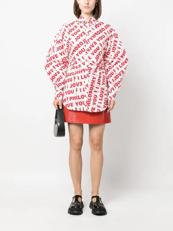 Philosophy Di Lorenzo Serafini Logo-print Cotton Shirt - White