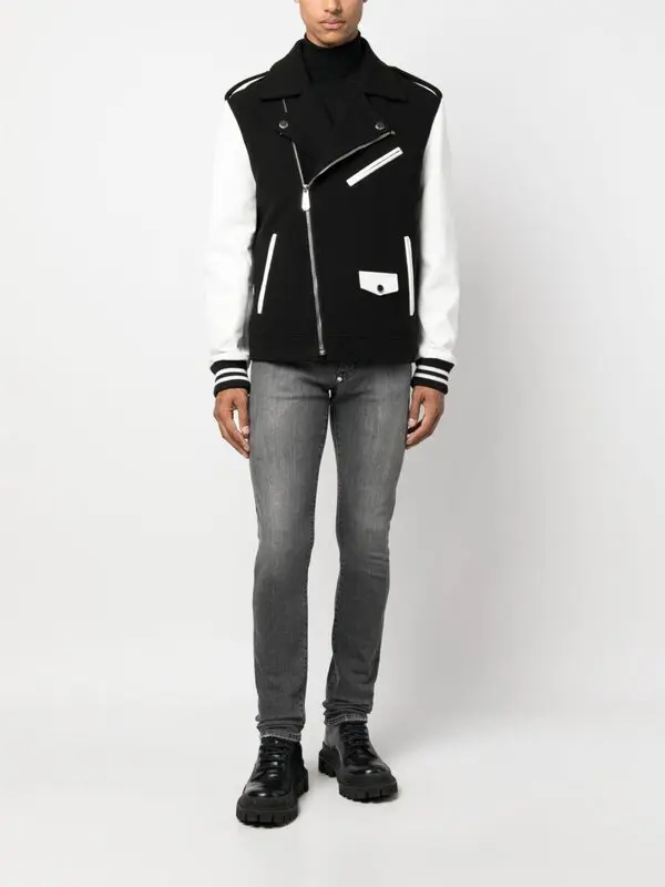 Philipp Plein Leather Biker Jacket