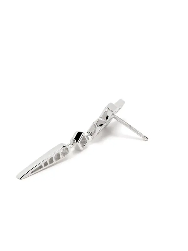 STATEMENT Stairway Wings Diamond Single Earring - Silver