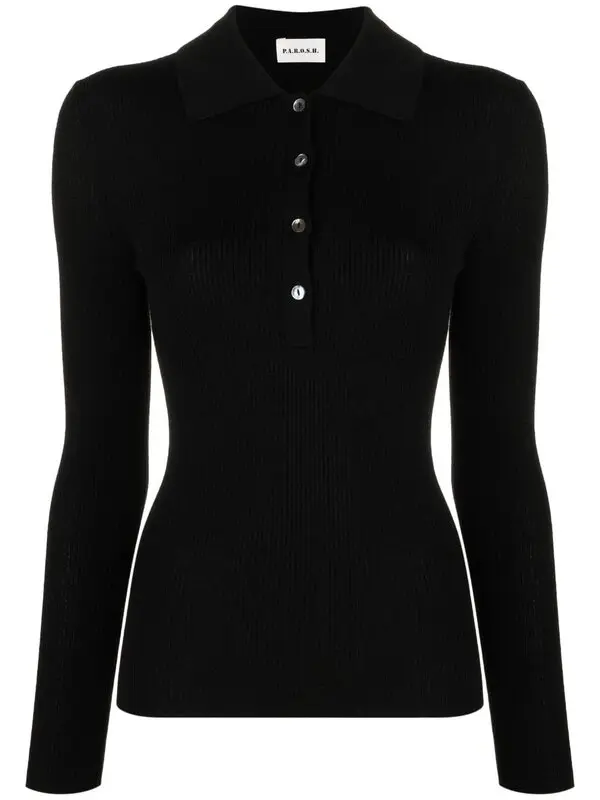 P.a.r.o.s.h Ribbed-knit Wool Top
