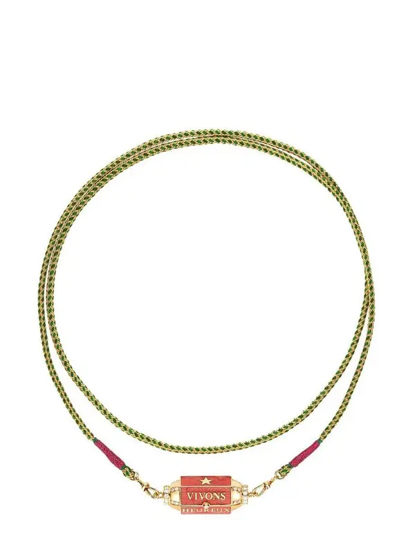 MARIE LICHTENBERG Vivons Heureux Box Locket Diamond Necklace