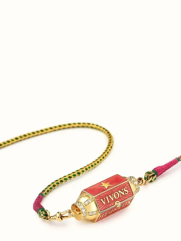 MARIE LICHTENBERG Vivons Heureux Box Locket Diamond Necklace