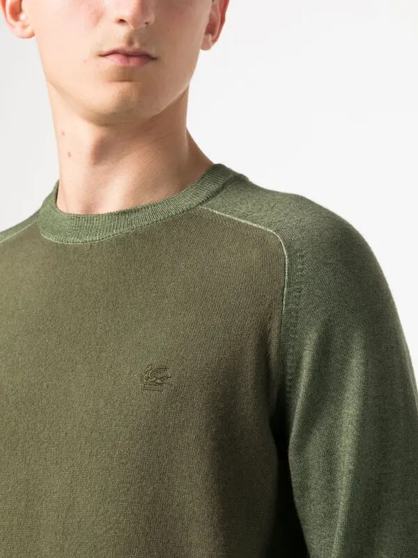 Etro Logo-embroidered Virgin Wool Sweater