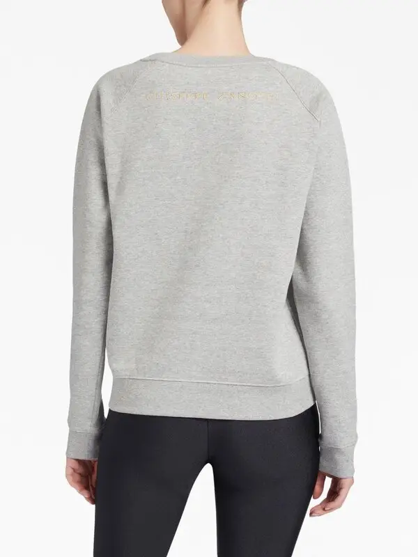 GIUSEPPE ZANOTTI Logo-embroidered Cotton Sweatshirt - Grey