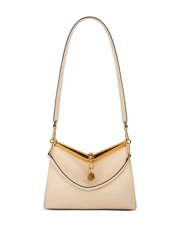 Etro Vela Leather Shoulder Bag - Neutrals