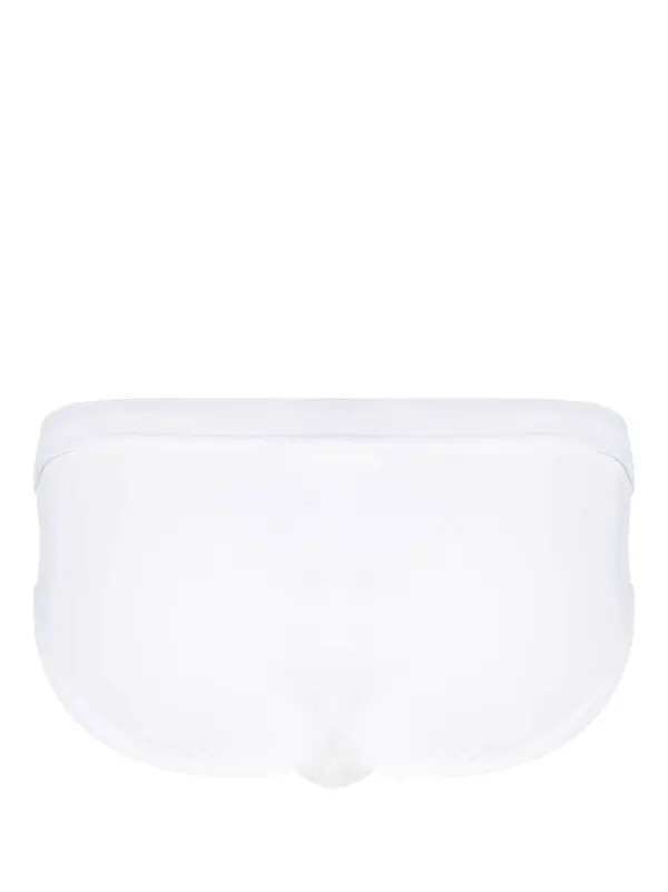 Dolce & Gabbana Logo-plaque Swim Trunks - White