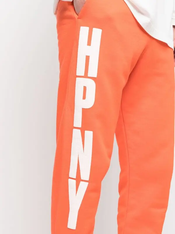 Heron Preston Hpny-print Tapered Track Pants - Orange