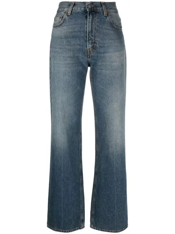 HAIKURE Wide-leg Denim Trousers - Blue