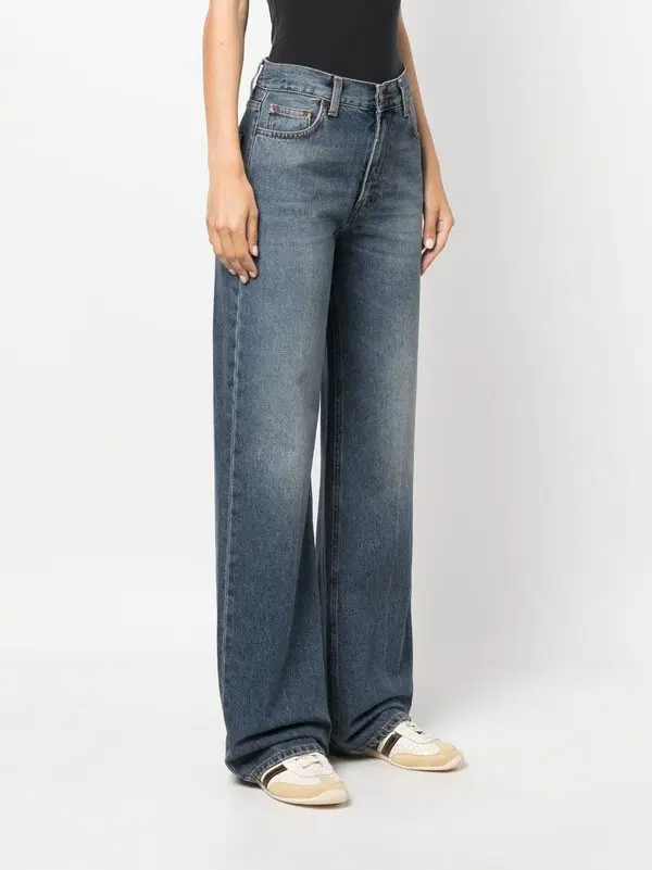 HAIKURE Wide-leg Denim Trousers - Blue