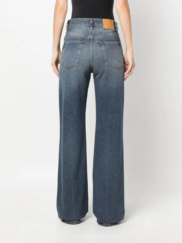 HAIKURE Wide-leg Denim Trousers - Blue