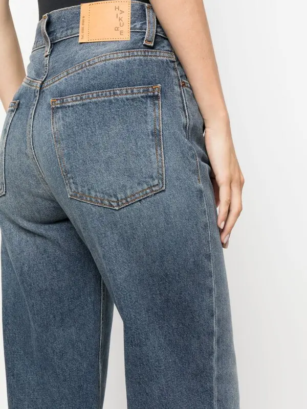 HAIKURE Wide-leg Denim Trousers - Blue