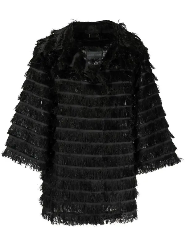Alberta Ferretti Long-sleeves Fringed Jacket