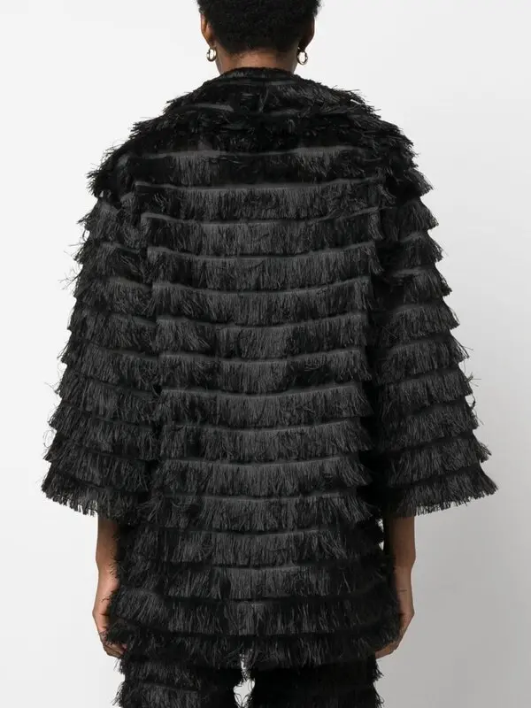 Alberta Ferretti Long-sleeves Fringed Jacket