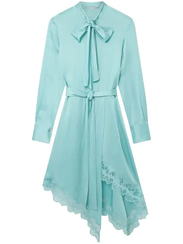 Stella McCartney Double Satin Lace-trim Dress