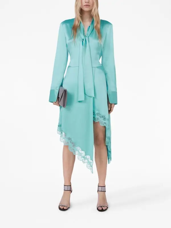 Stella McCartney Double Satin Lace-trim Dress