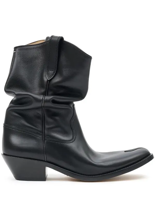 MAISON MARGIELA Tabi 55mm Slouchy Western Boots - Black
