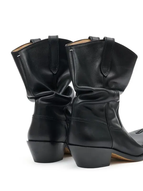 MAISON MARGIELA Tabi 55mm Slouchy Western Boots - Black