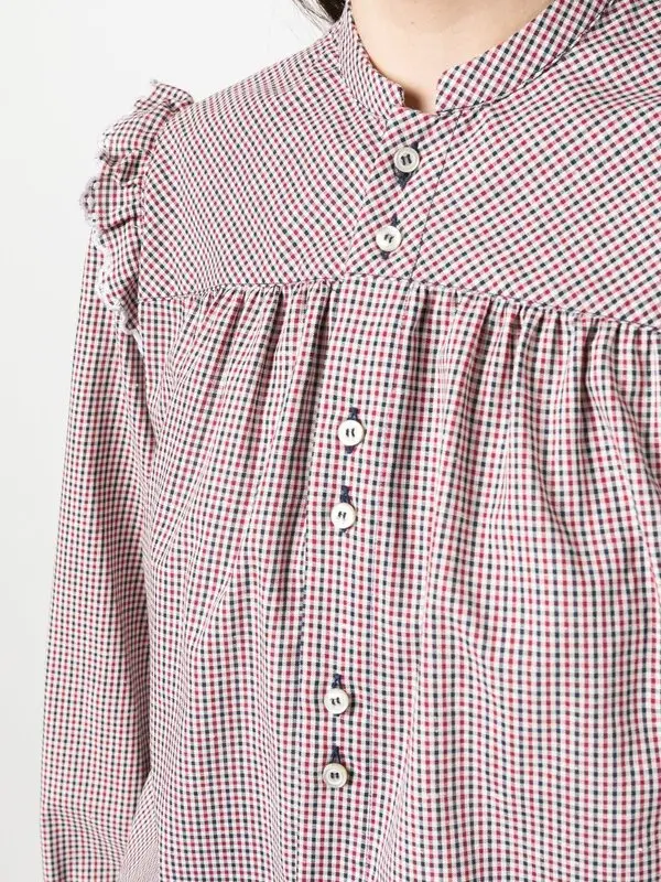 Dsquared2 Check-pattern Ruffled Blouse