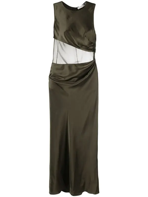 Christopher Esber Verdant Falls Silk Maxi Dress