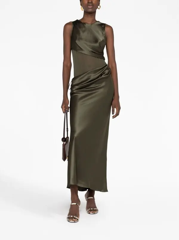 Christopher Esber Verdant Falls Silk Maxi Dress