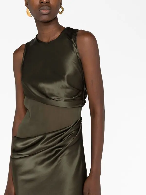 Christopher Esber Verdant Falls Silk Maxi Dress