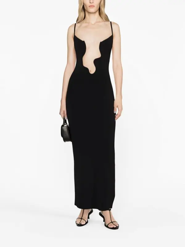 Christopher Esber Salacia Plunge Maxi Dress - Black