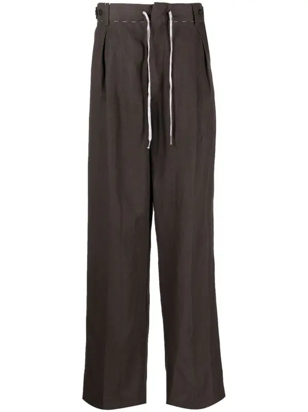 MAISON MARGIELA Straight-leg Trousers - Brown