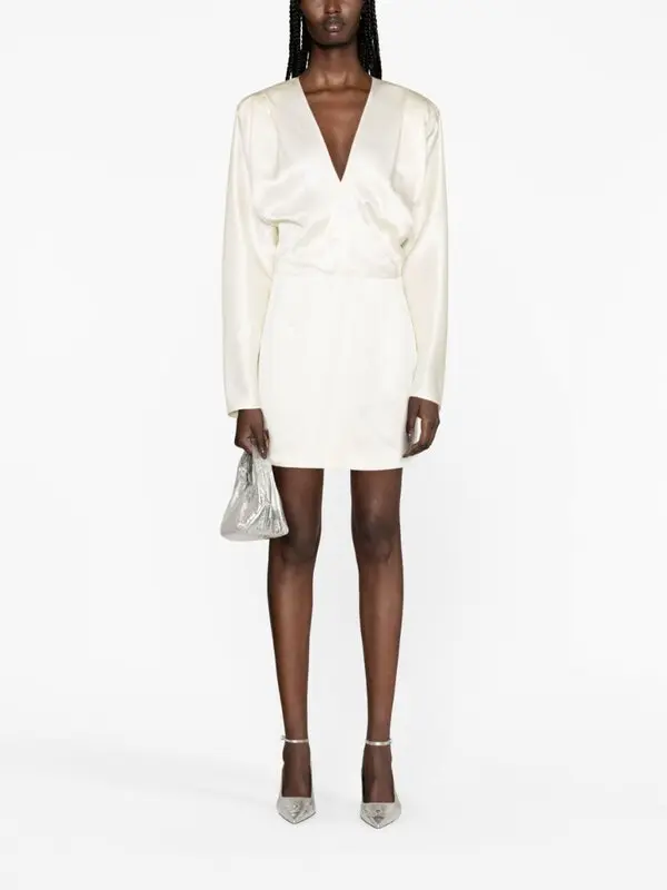 Magda Butrym Silk Wrap Mini Dress